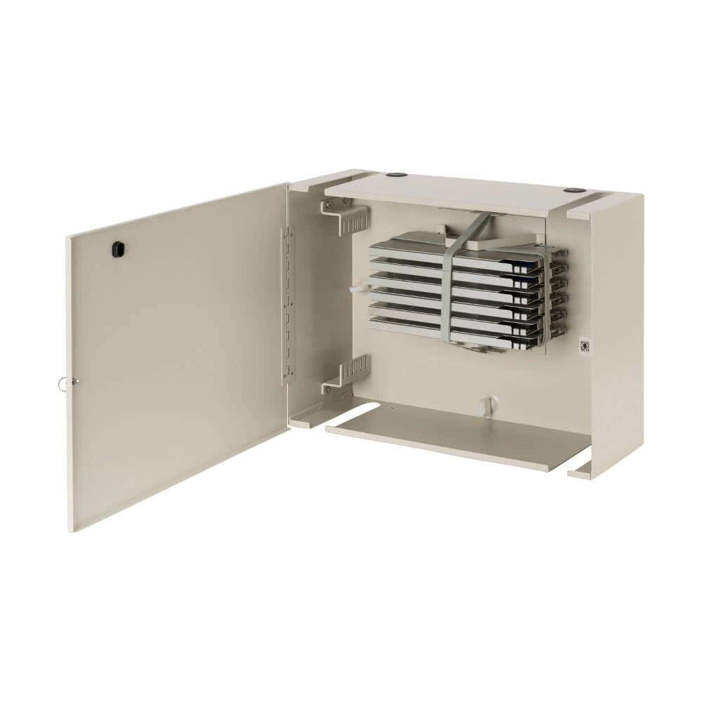 Wall Mount Splice Enclosure, Ring Cut, 72 Splices – FiberNext